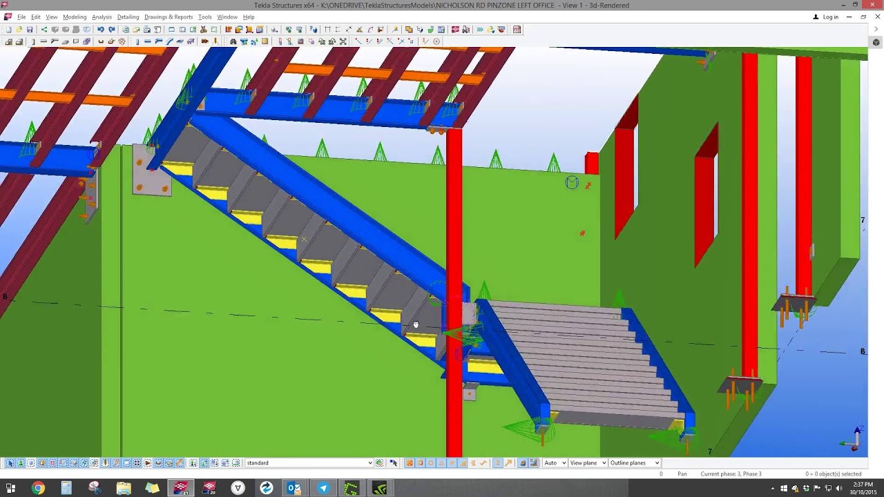 Tekla Structures Stair review for client - YouTube