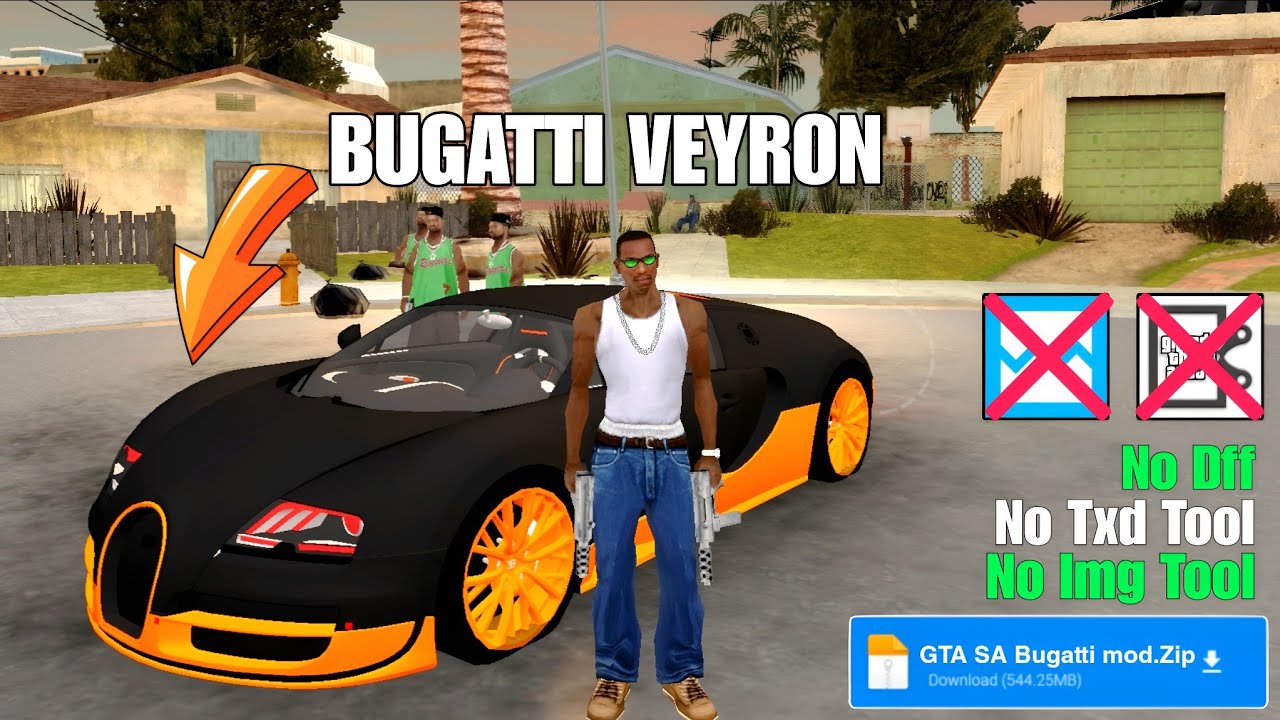 BUGATTI VEYRON Mod For GTA SAN Andreas [100MB] | Android Version Mod ...
