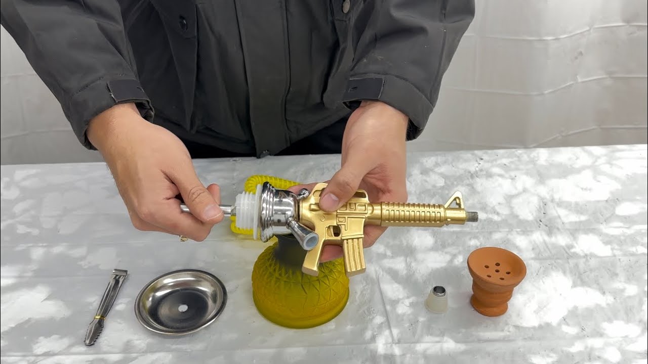 Zebra Pumpkin m16 Hookah quick and easy assemble #hookah - YouTube