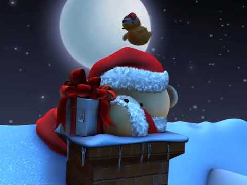 Forever Friends Santa Bear Chimney Christmas snow presents gifts ...