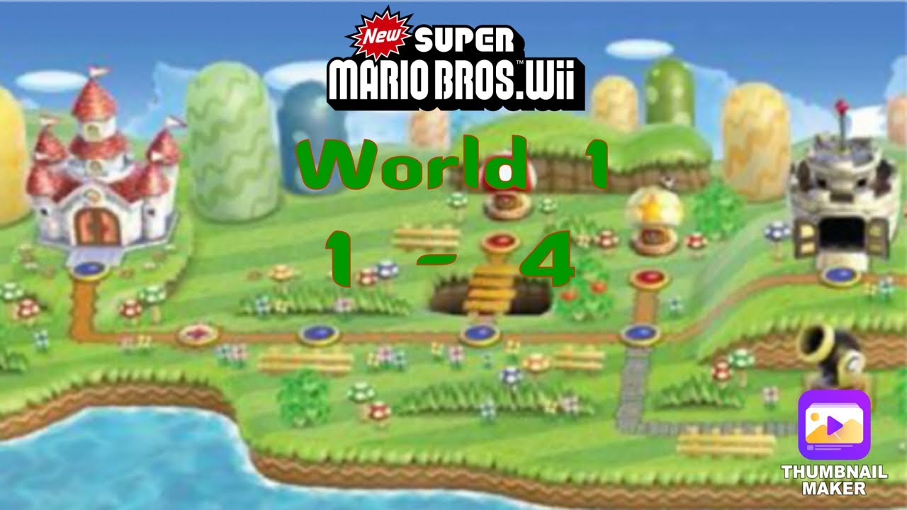 New Super Mario Bros. Wii World 1! 1 - 4 - YouTube