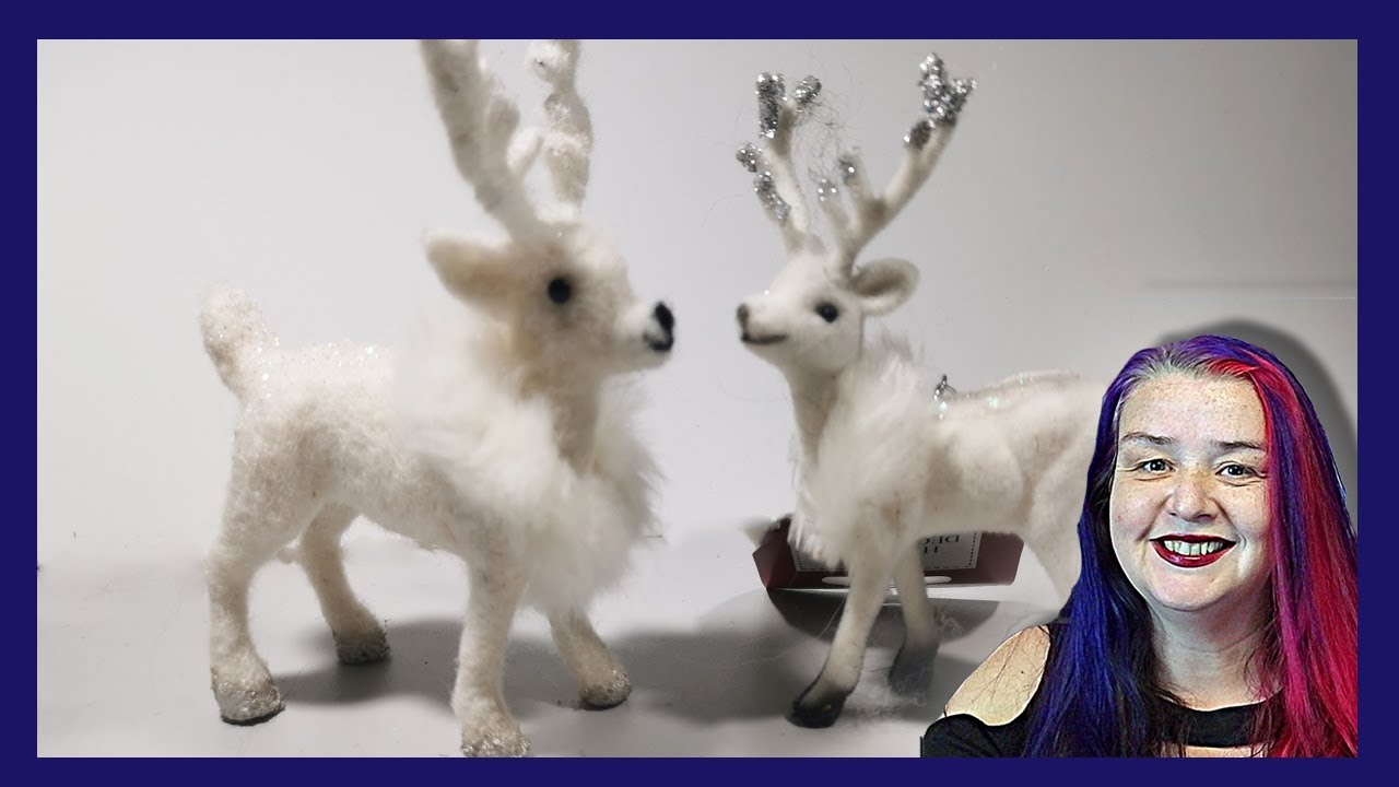 Needle felted deer Christmas Ornament Sculpture idea - YouTube