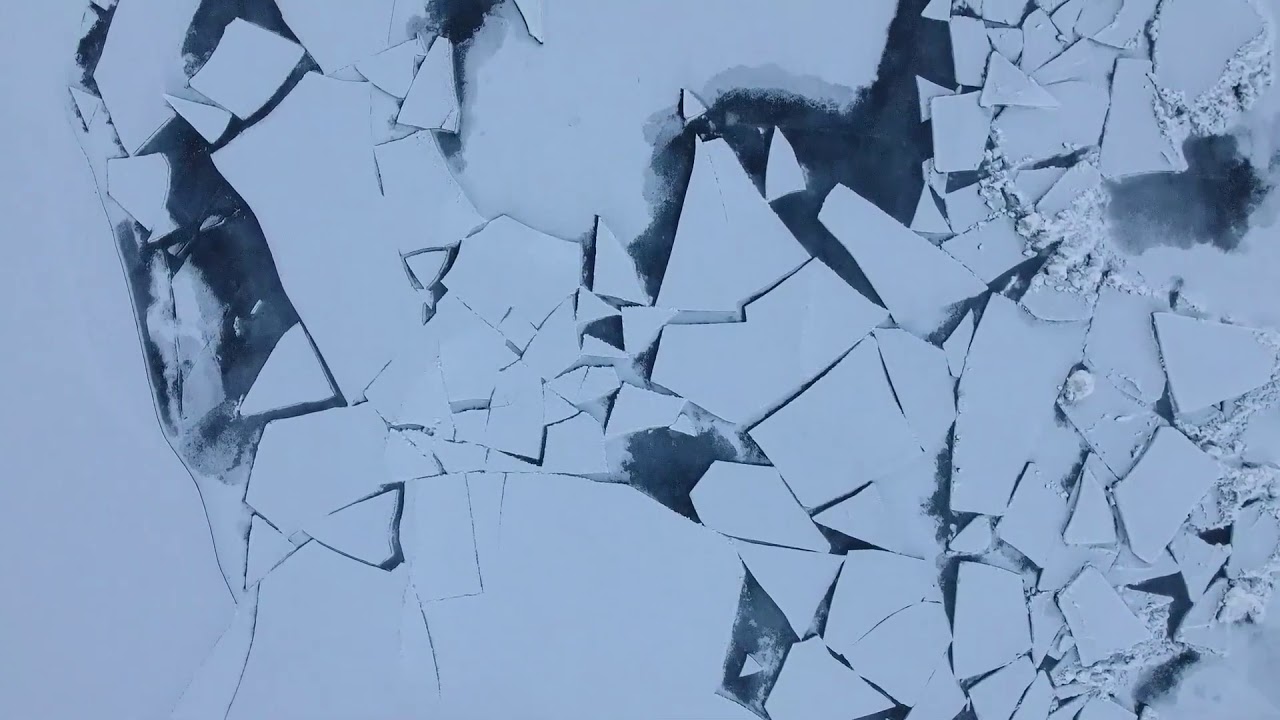 Drone Footage Shows Frozen Stacks Built Up Along Ice Fissures of Bear ...