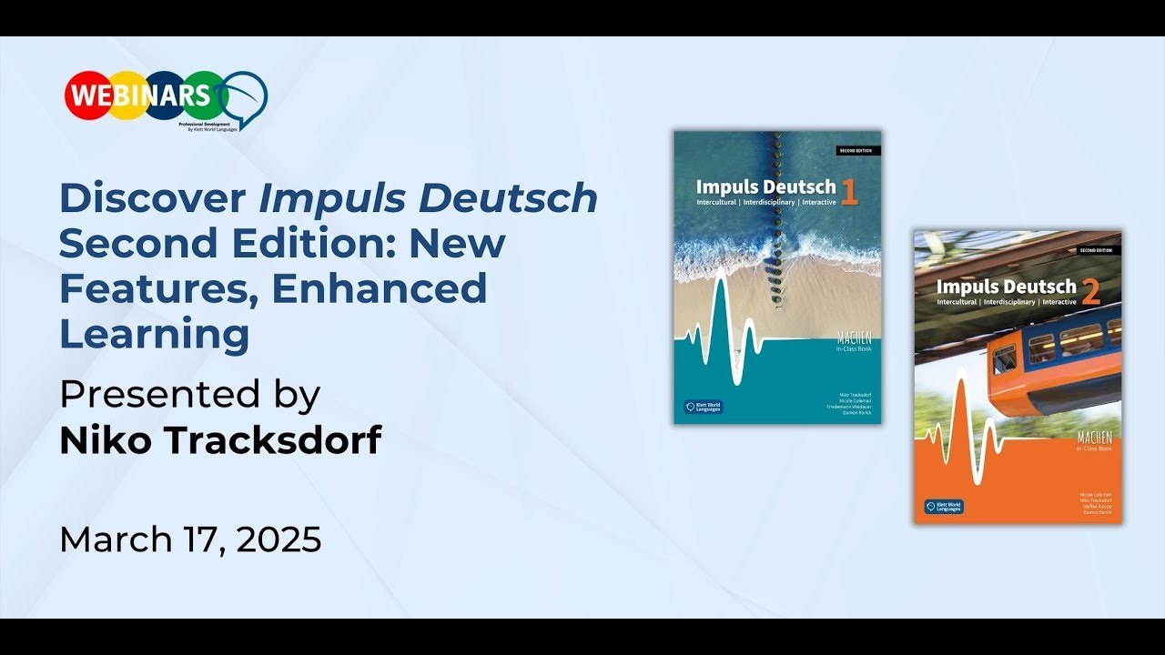 [WEBINAR] "Discover Impuls Deutsch Second Edition: New Features, Enhanced Learning" - YouTube
