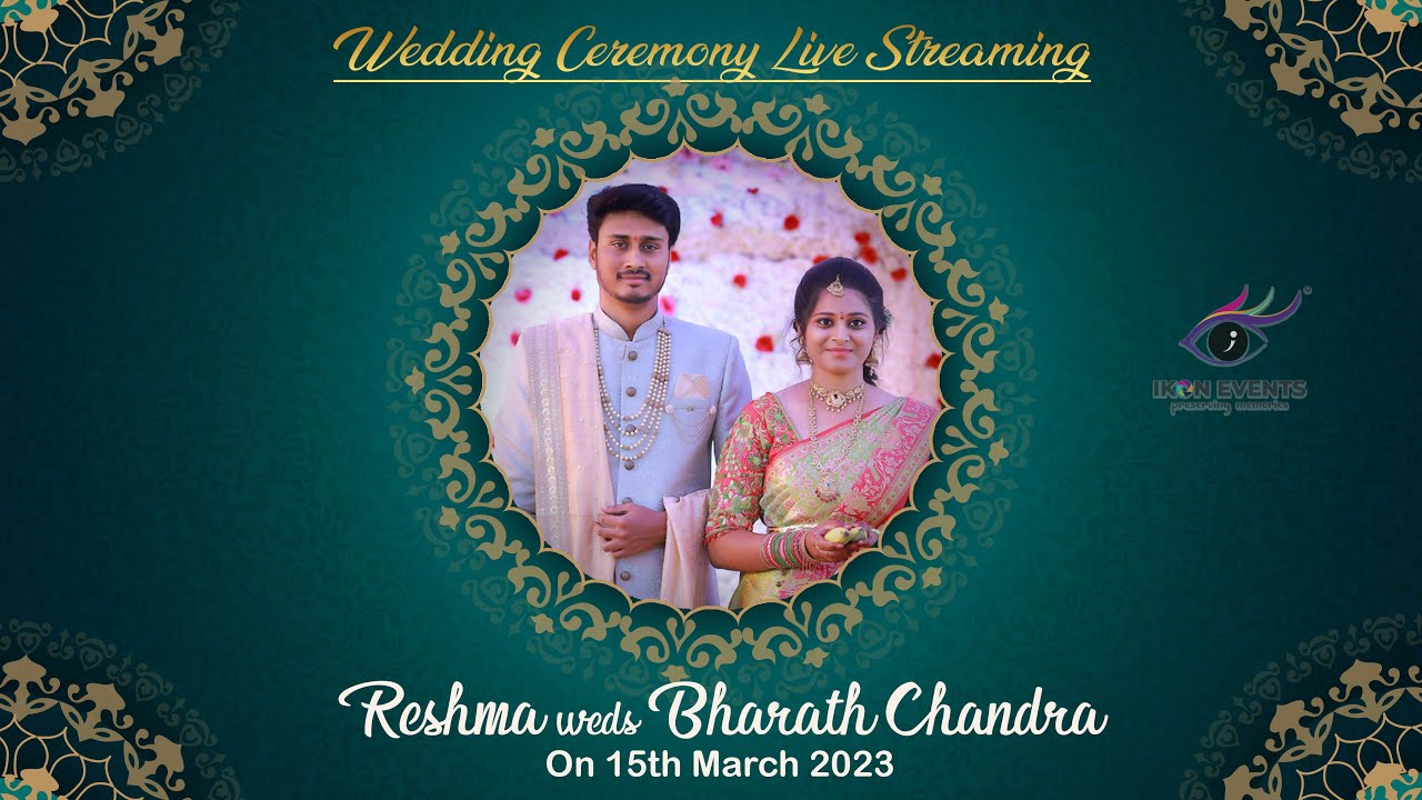 Wedding Ceremony || Reshma weds Bharath Chandra || Live Streaming || On ...