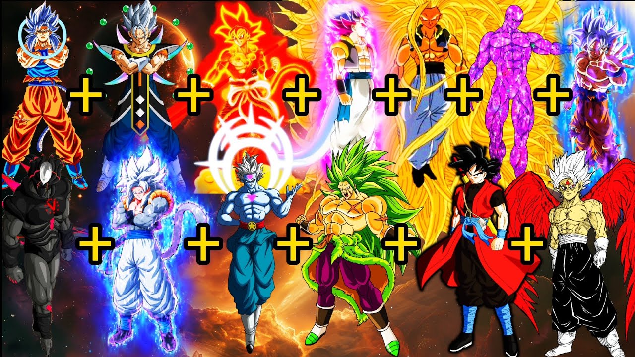 Angel Goku+UGV+MKGG+DUG+SSJ♾️+TF Zeno+MUI Goku+Archon+MUI SSJ4 Gogeta ...