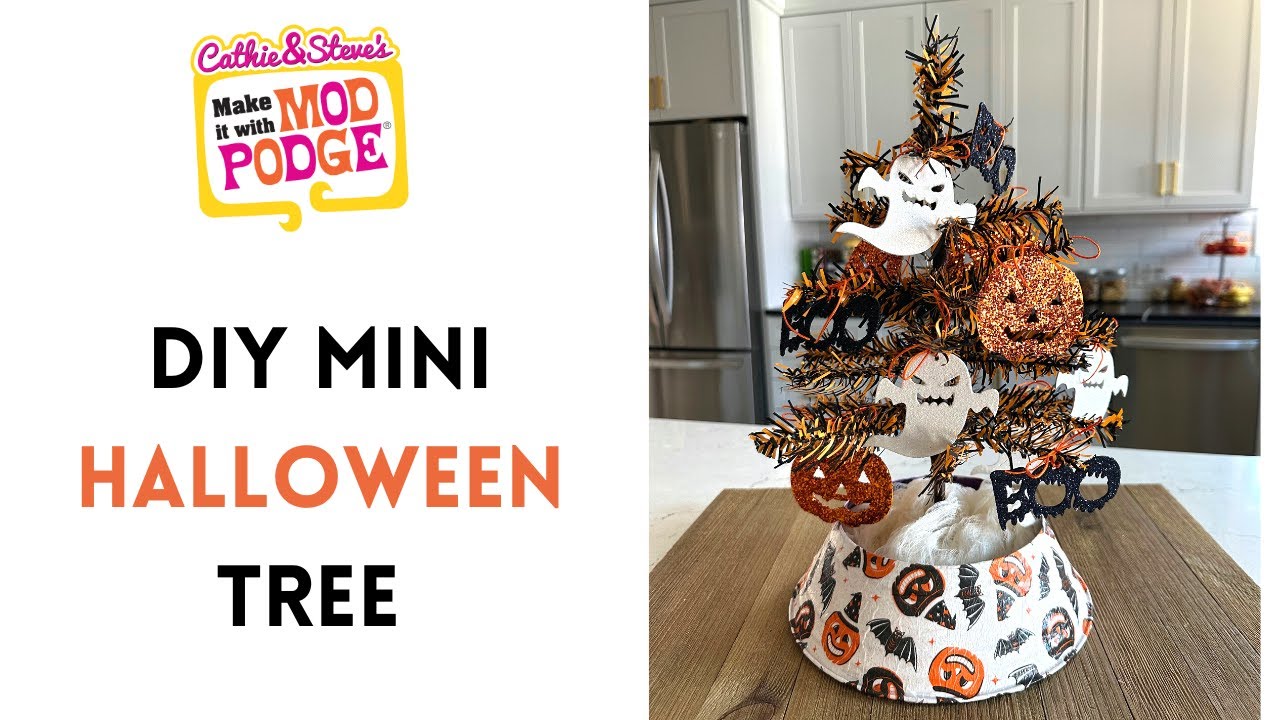 DIY Halloween Mini Tree with Dollar Tree Supplies - YouTube
