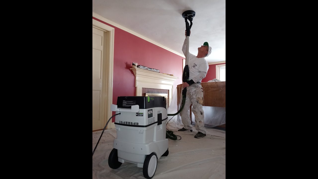 Popcorn texture removal with Festool Planex - YouTube