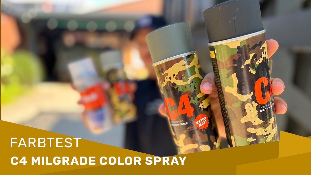 Test: C4 Milgrade Color Spray Farbtest - YouTube