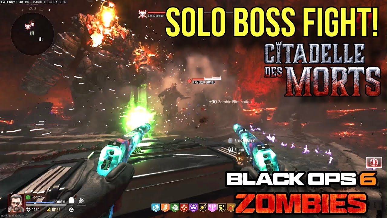 SOLO BOSS FIGHT CITADELLE DES MORTS BLACK OPS 6 ZOMBIES - YouTube