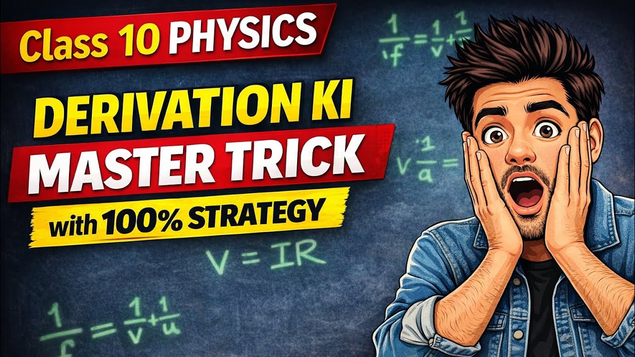 Derivation ki Master Trick 😱 | Class 10 Physics | 100% Board Strategy ...