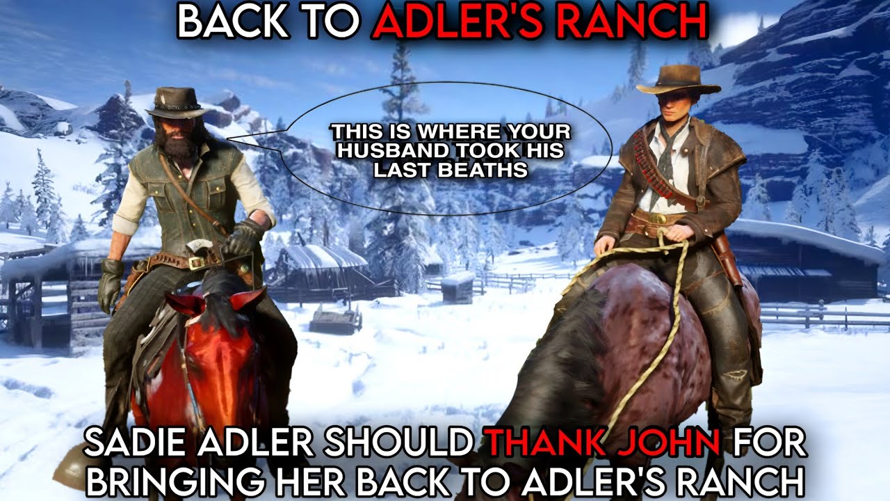 John Gives Sadie Flashbacks after taking her to Adler's Ranch | Rdr2 ...