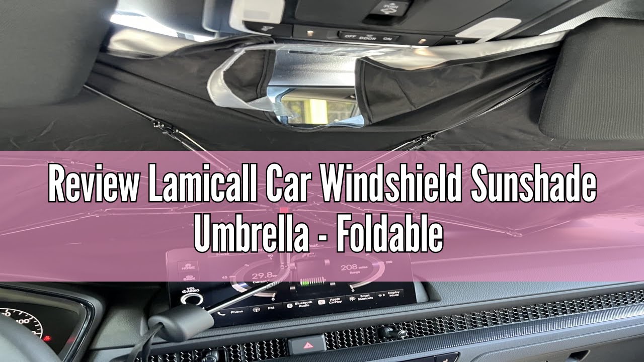 Review Lamicall Car Windshield Sunshade Umbrella - Foldable Car ...