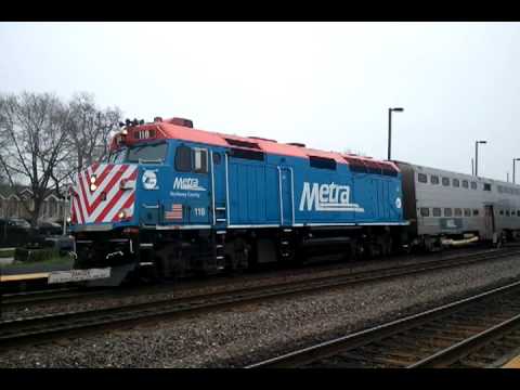Metra F40PH # 118 at Galewood - YouTube