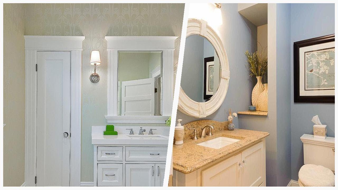 75 White Porcelain Tile Powder Room Design Ideas You'll Love 💎 - YouTube