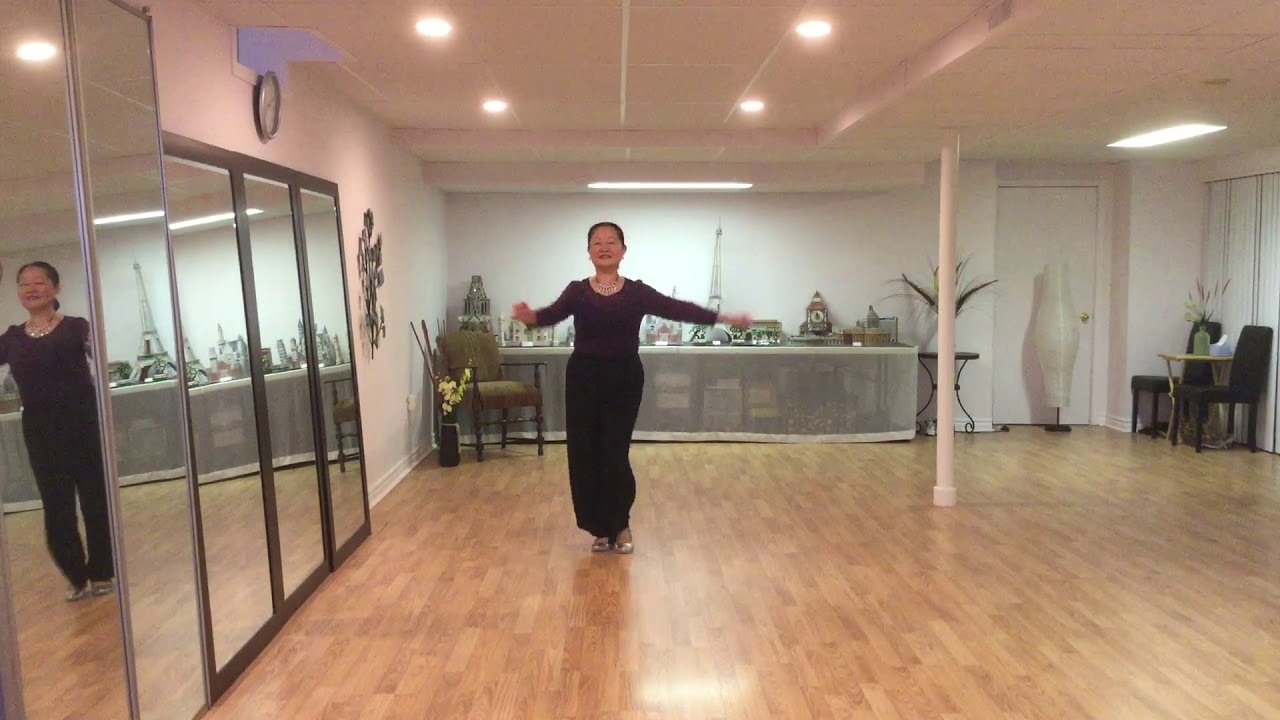 September in the rain Line Dance (with teaching) - YouTube