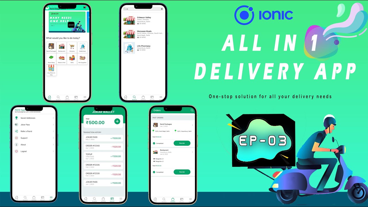 Ionic - Delivery App UI: Dive Into the Wallet Screen with Episode 03 - YouTube