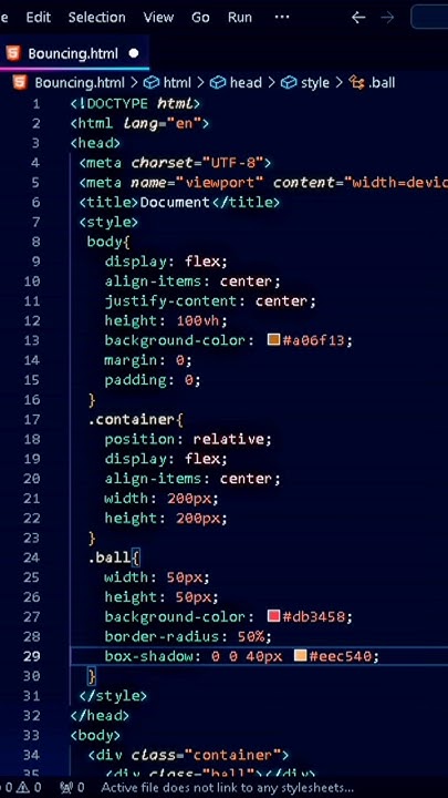 Bouncing Ball | HTML CSS - YouTube