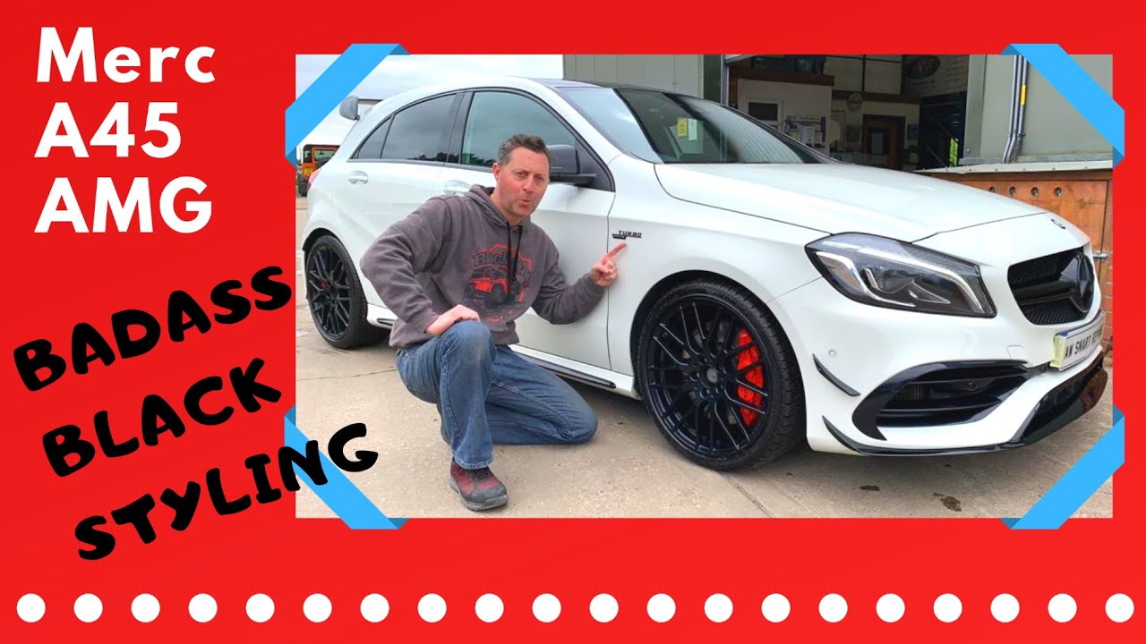Mercedes A45 AMG - Painting Chrome black and Black Alloy Wheels - Car ...