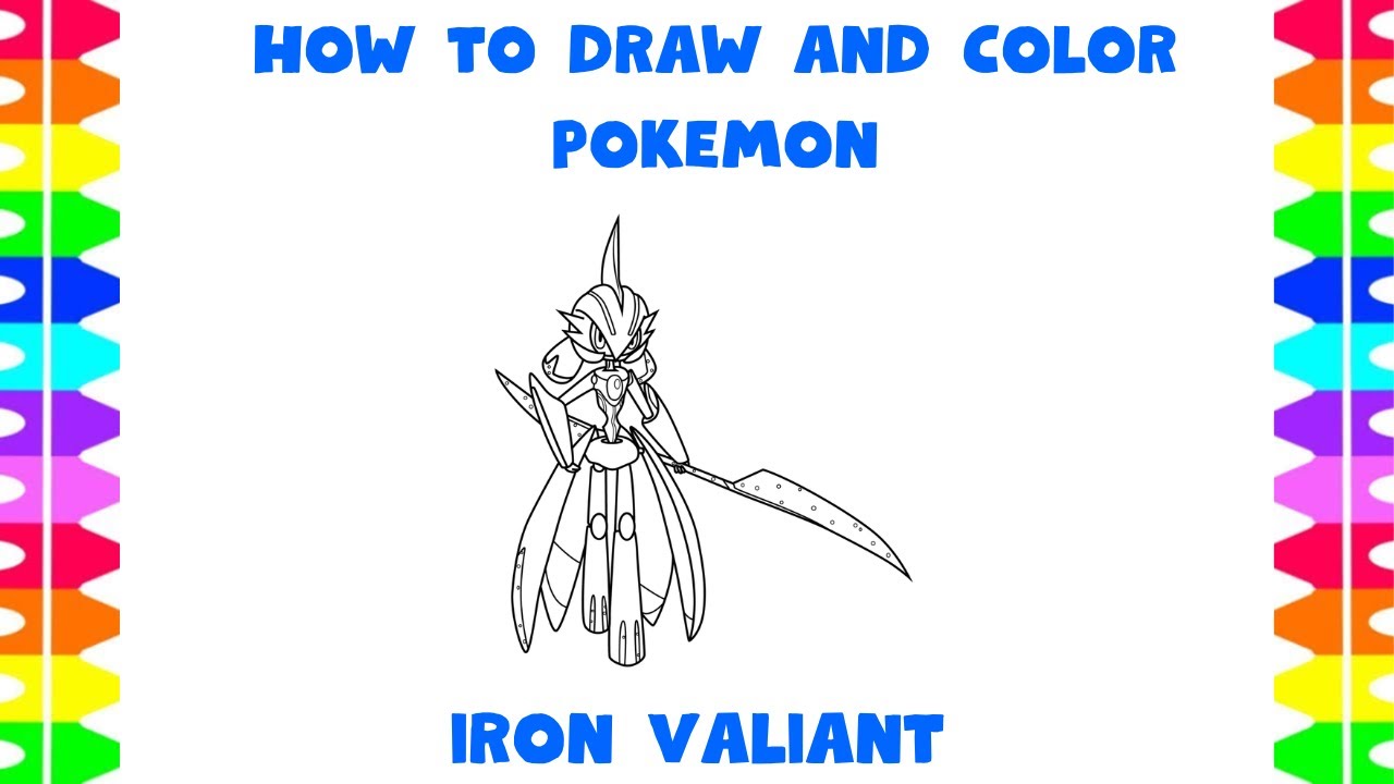 How to Draw Pokemon Iron Valiant l Drawing Video Pokemon Valiant Fun ...