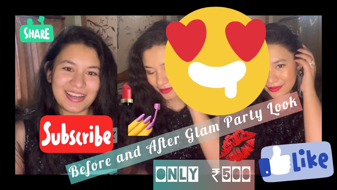 Glam Makeup Tutorial Look 💄💋|| Party Look Under ₹500💶|| Party Makeup ...