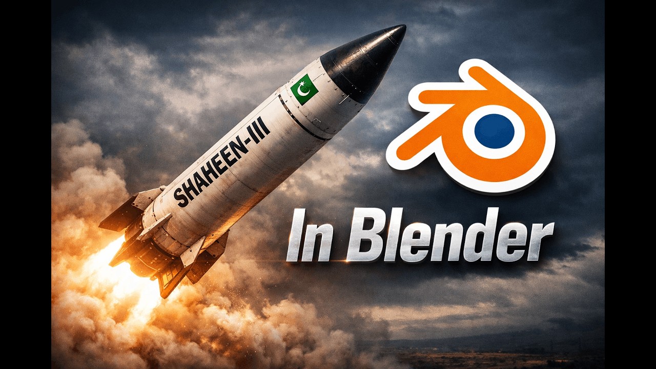 Shaheen-3 Missile | First Blender 3D Animation - YouTube