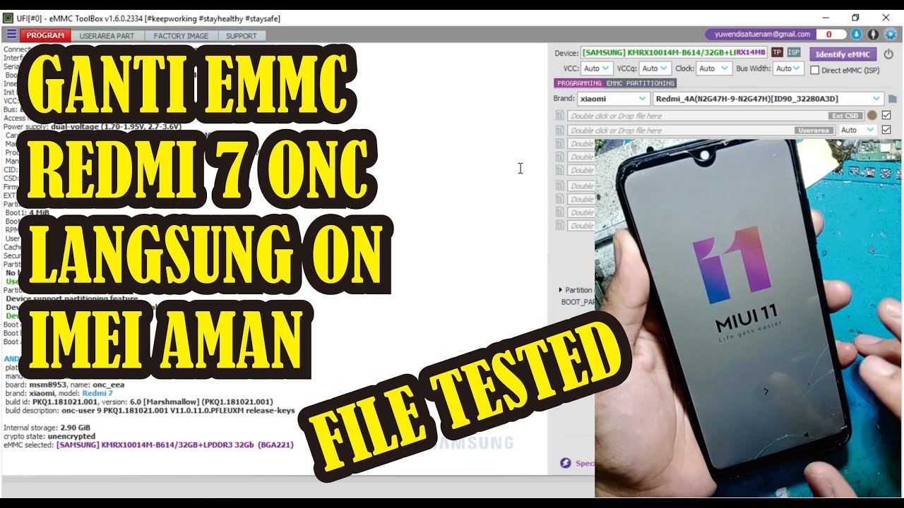 Ganti Emmc Redmi 7 Onc Terbaru Miui 11 - YouTube
