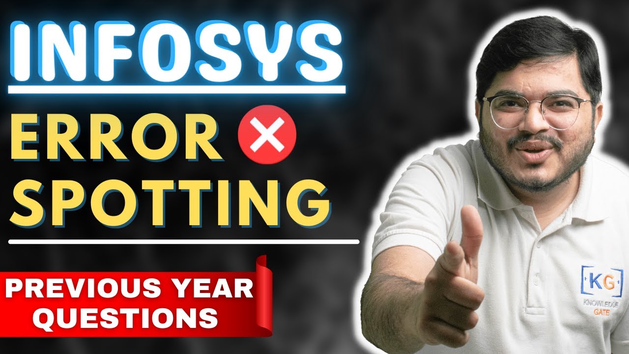 3.5: Error Spotting for Infosys (Verbal Ability) - YouTube
