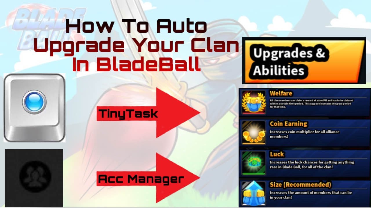 Blade Ball Clan Auto Afk Upgrade Tutorial - YouTube