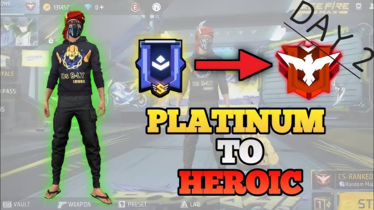"Free Fire Rank Push: Platinum to Heroic – Day 2 Intense Battles! 🔥🎯 ...