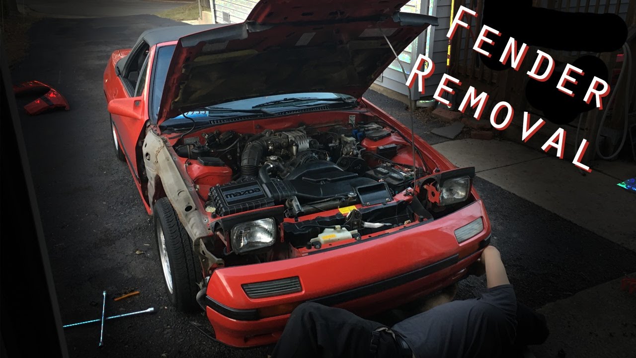 1988 Mazda Rx7 Fender Removal - YouTube