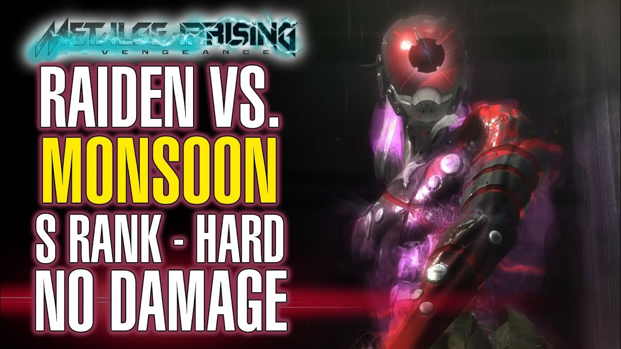 RAIDEN vs. MONSOON Boss Battle - No Damage, S Rank, HARD - Metal Gear ...