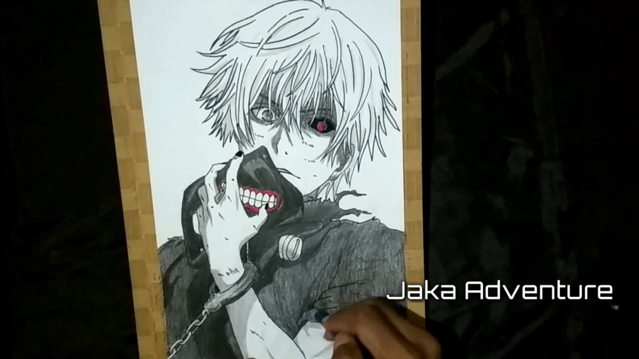 how to draw anime " ken kaneki " ( anime drawing tutorial ) - YouTube