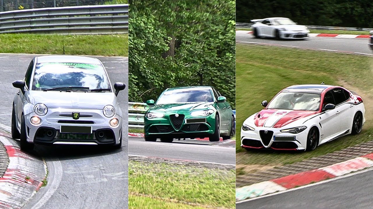 ALFA ROMEO Giulia & FIAT 500 Abarth-UNO... on The Race Track # ...