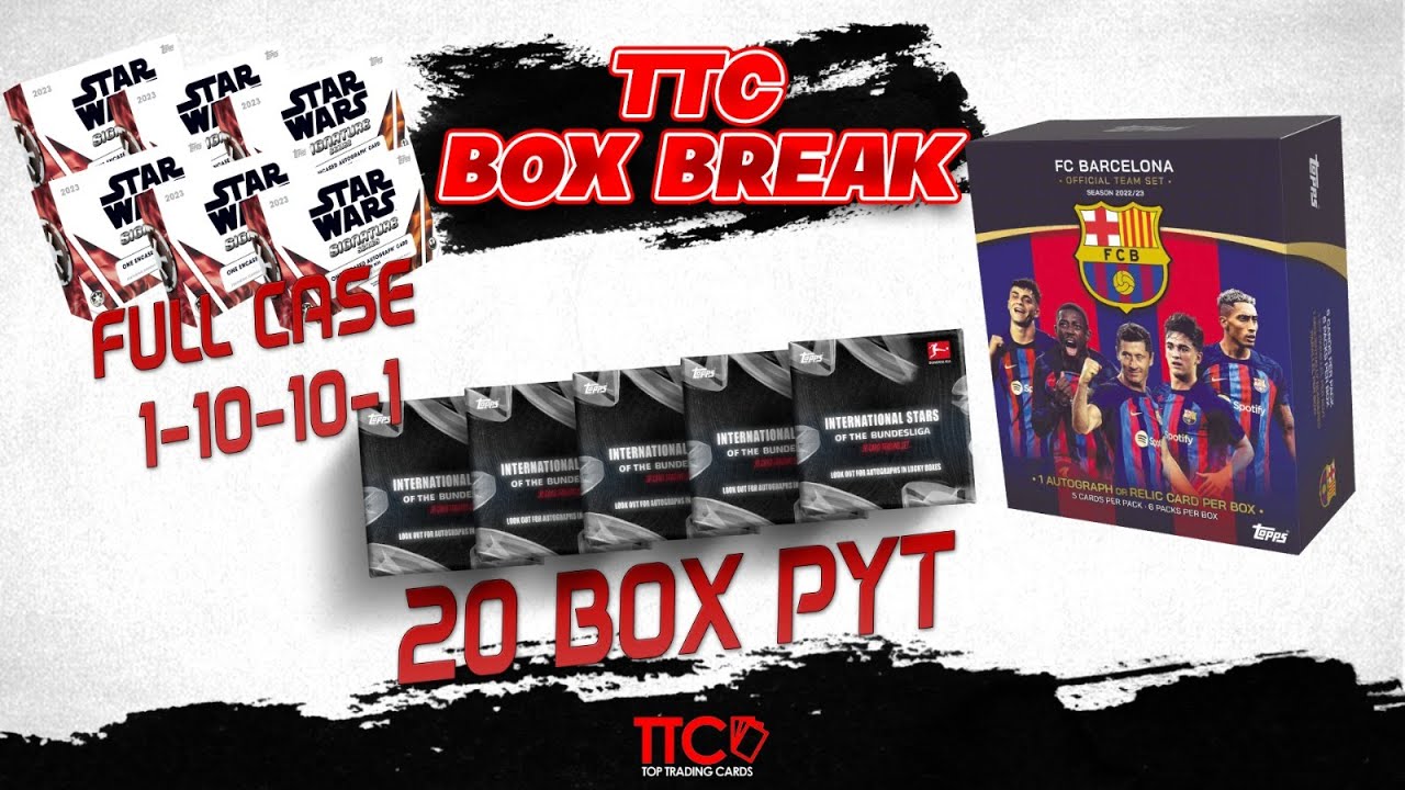 TTC BOX BREAK STREAM⚽ BARCELONA TEAM SET + 20 BOX BL INT STARS + SW ...