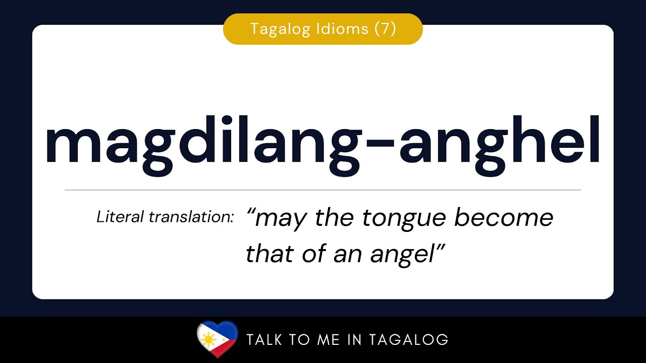 Tagalog Idioms: MAGDILANG-ANGHEL | Learn Filipino Idiomatic Expressions ...