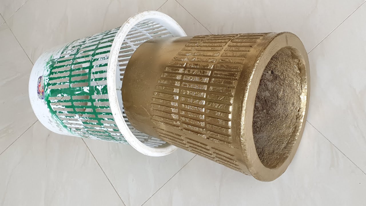 Casting Gold Flower Pot from Dustbin | Flower Pots DIY Ideas - YouTube