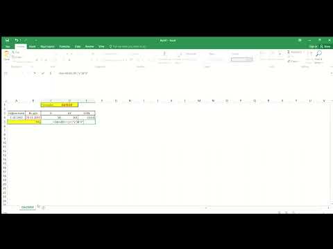 Excel ilə DATEDİF formulası vasitəsiylə bir insanın il, ay və gün ilə  bu günə olan yaşını hesablama