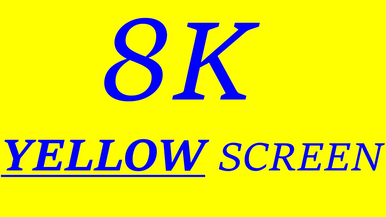 1 Minute of YELLOW Screen [Up to 8K with 60fps] - YouTube