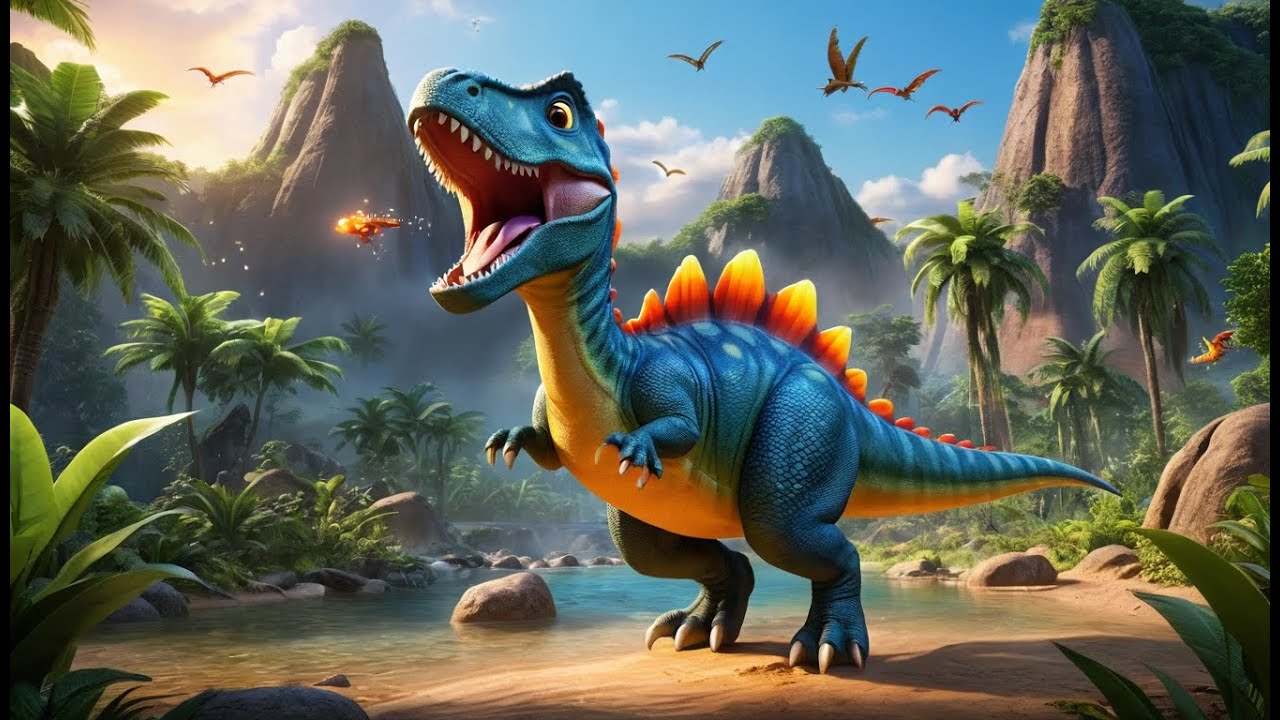 Row Row Your Dinosaur | Fun Dinosaur Nursery Rhyme for Toddlers ...