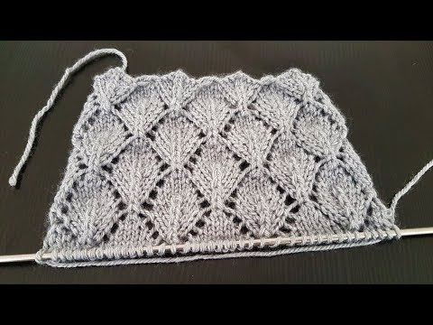 Sıralı Yapraklar  Örgü Modeli Kabartmalı