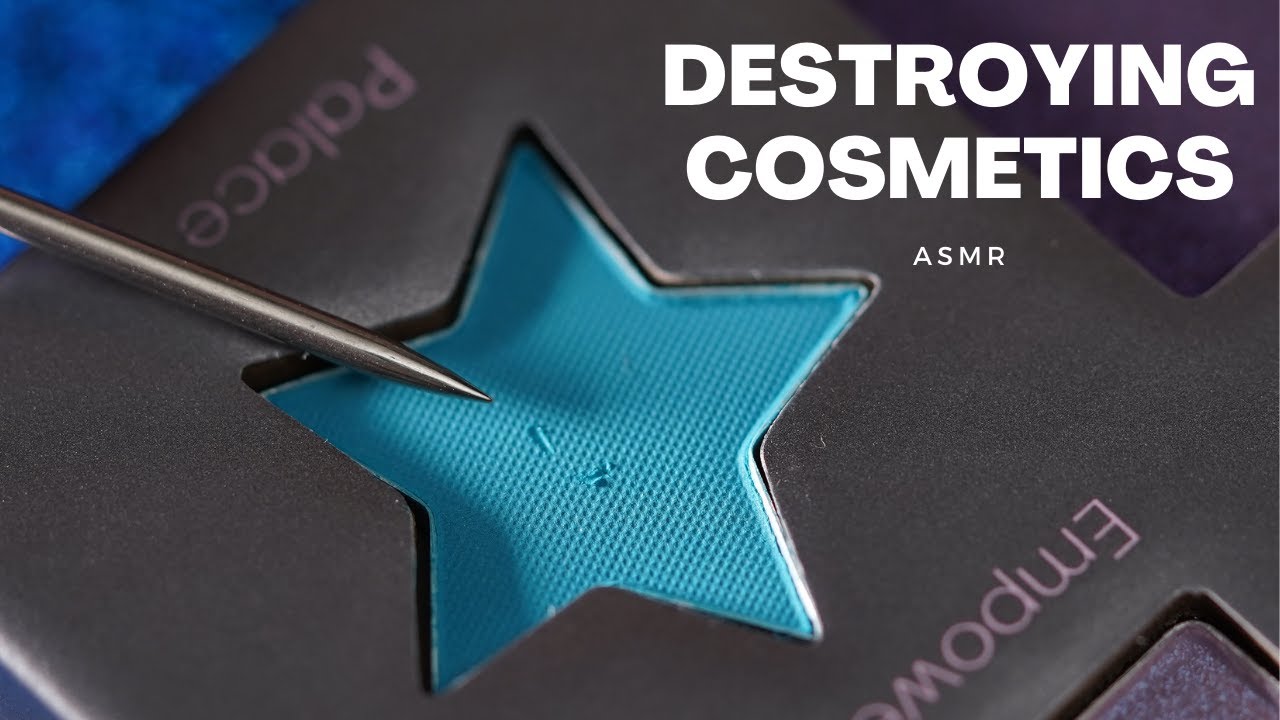 ASMR 🌸 Satisfying Cosmetic Destruction – CRUNCHY Eyeshadow - YouTube