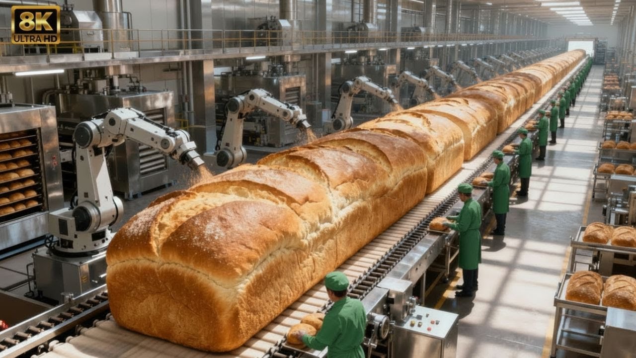 Inside a Modern Bread Factory: From Wheat Grain to Packaged Loaf Bread ...