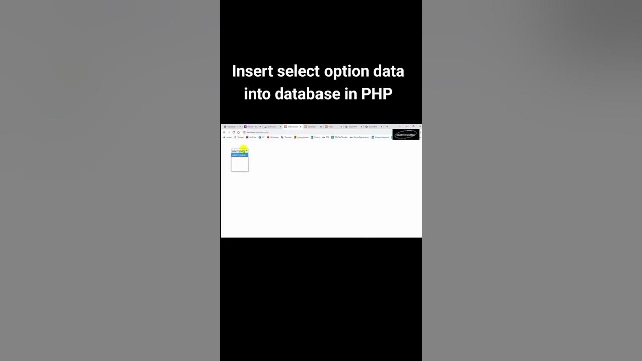 Insert select option data into database in PHP - YouTube