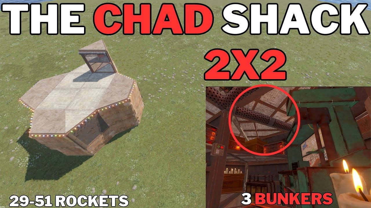 Chad Shack by ME - Simple RUST 2x2 Bunker Base Design *2023* - YouTube