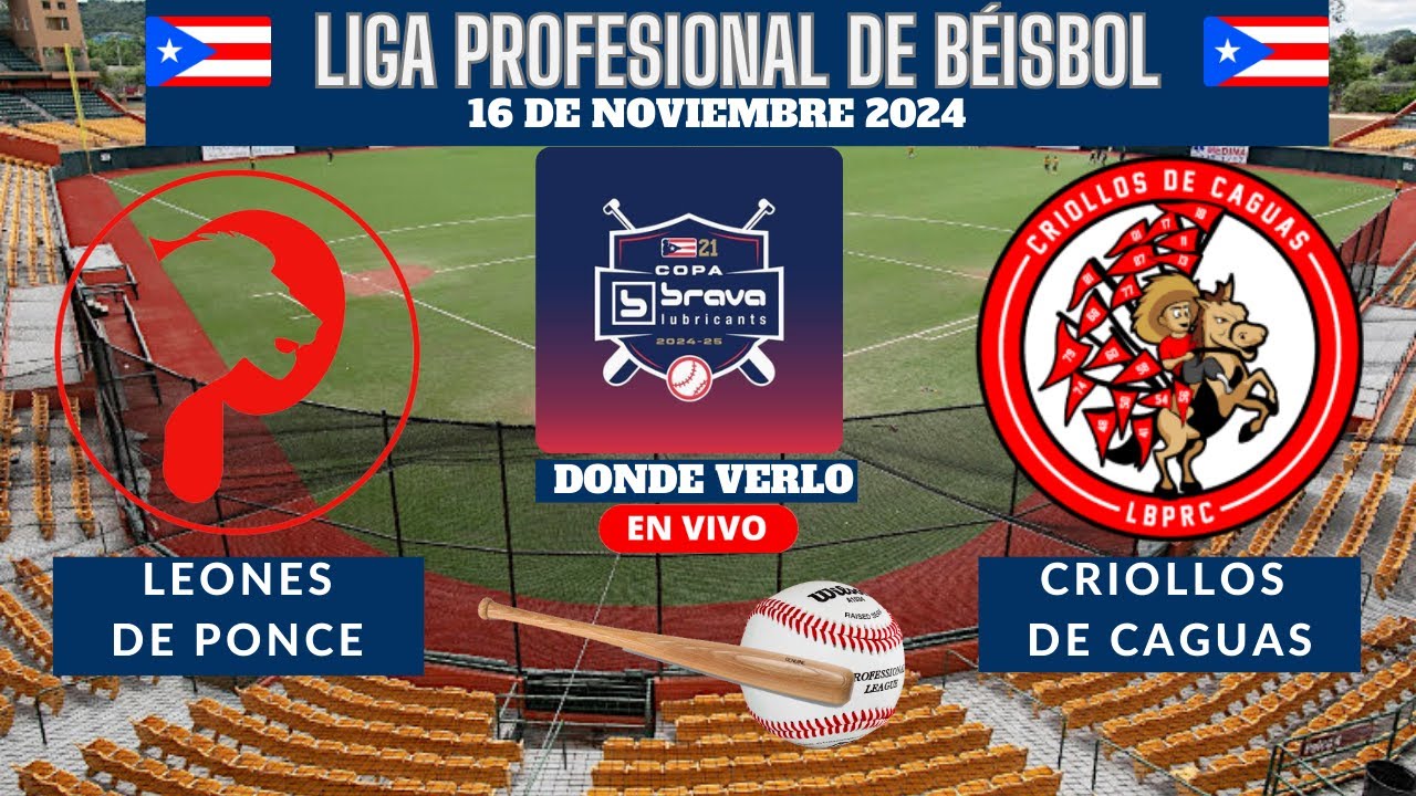 ⚾️Leones de León vs Criollos de Caguas⚾️Donde Verlo EN VIVO|Liga ...