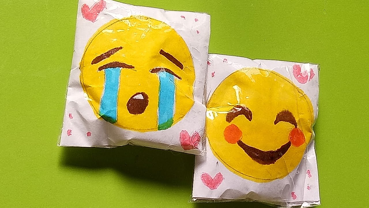 How to make paper squishy emoji 3D - YouTube