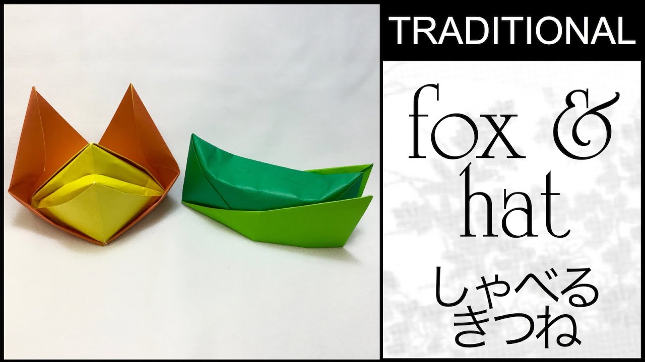 Traditional Origami Talking Fox and Hat Tutorial - YouTube