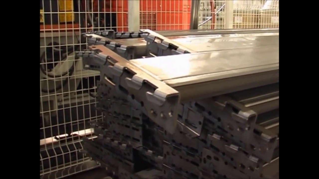 PALLET RACKING STORAGE SYSTEM BEAMS WITH WELDED CONNECTORS - YouTube