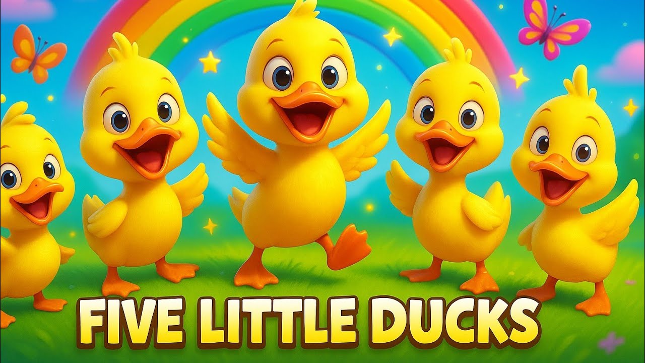 🦆 Five Little Ducks Went Out One Day | Baby Bubble | Fun Kids Learning ...